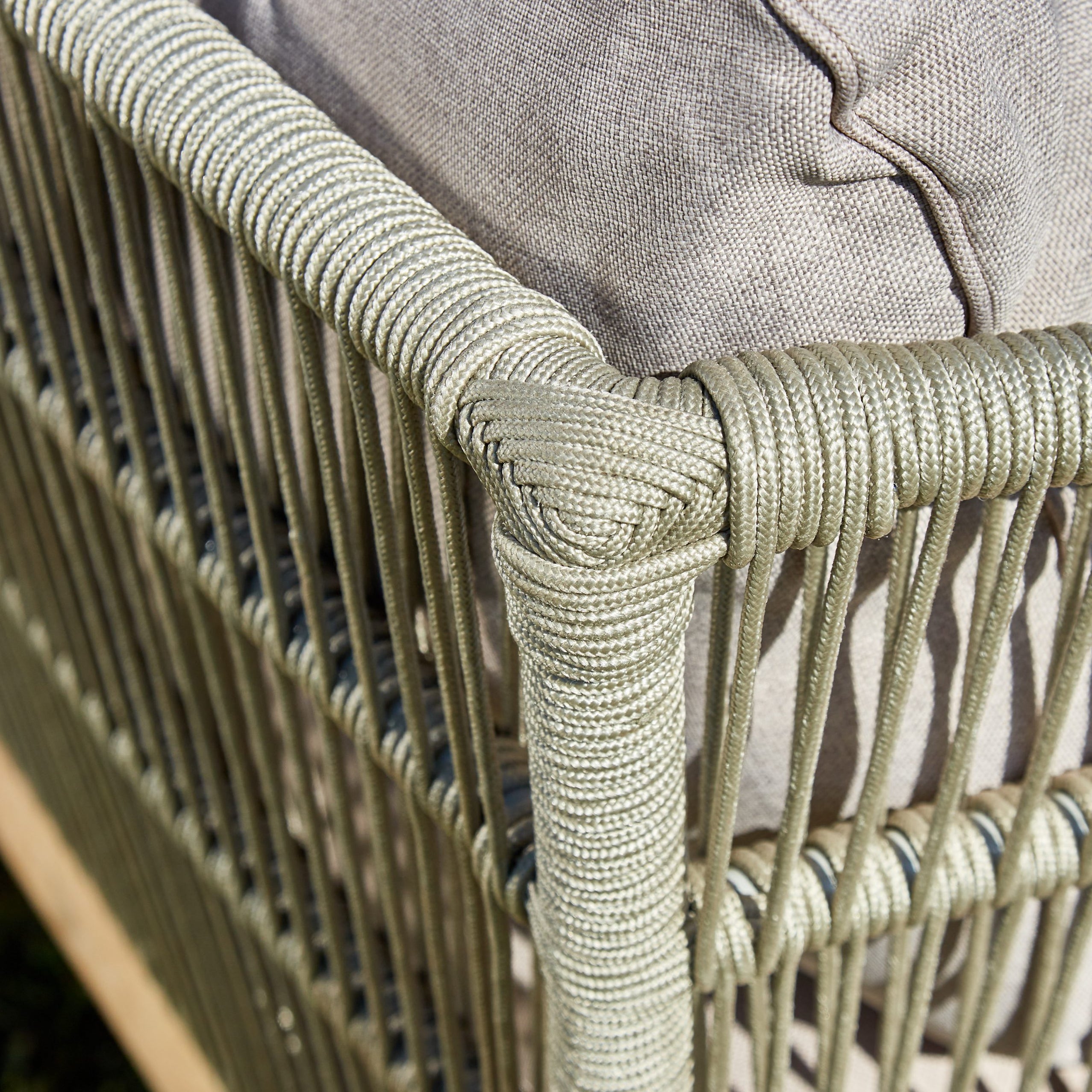 Hudson 5 Seat Outdoor Lounge - Marine Rope and Wood — Bare Outdoors