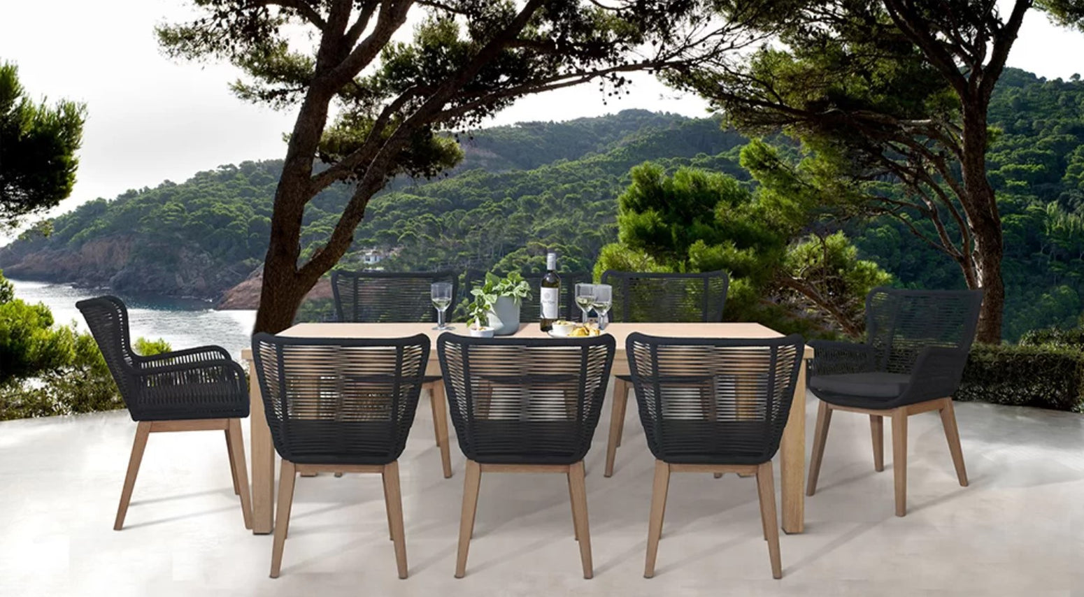 Mimosa 8 Seat Outdoor Dining Setting — Bare Outdoors