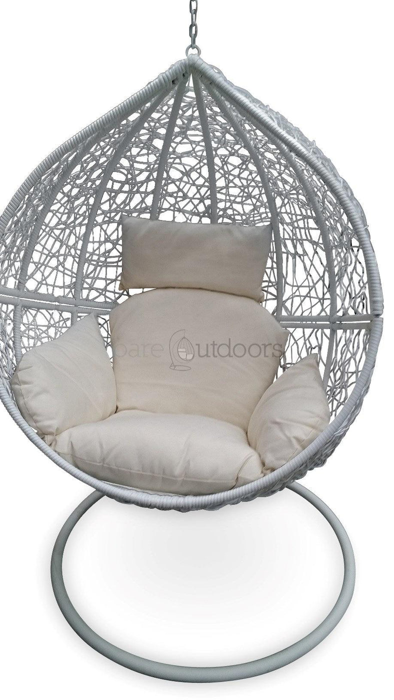 Outdoor Hanging Ball Chair - White — Bare Outdoors