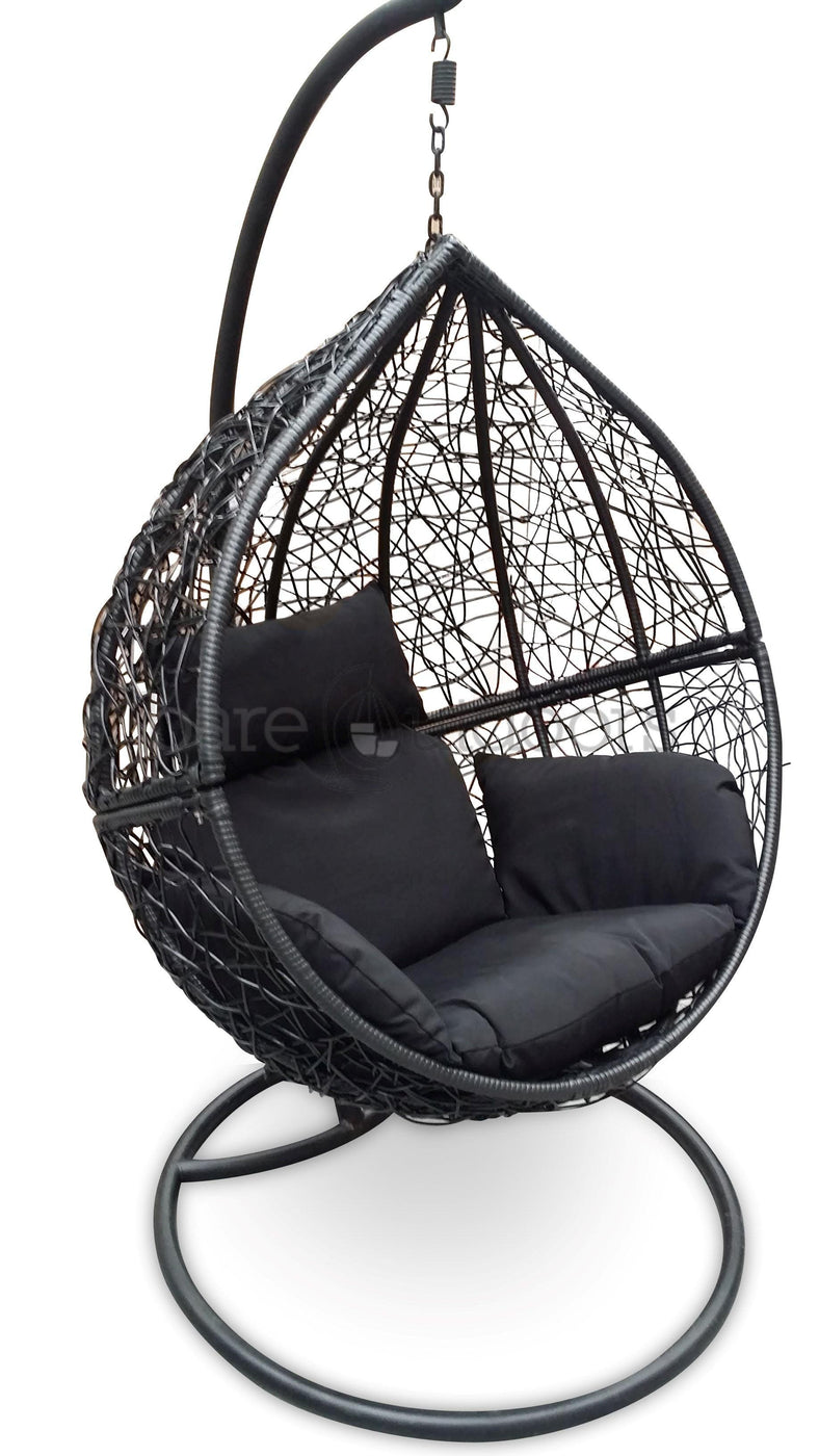 Outdoor Hanging Ball Chair - Black & Black — Bare Outdoors