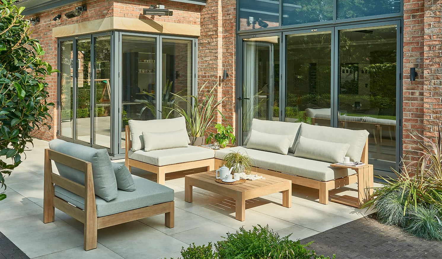 Oxford 5 Seat Chunky Timber Outdoor Lounge — Bare Outdoors