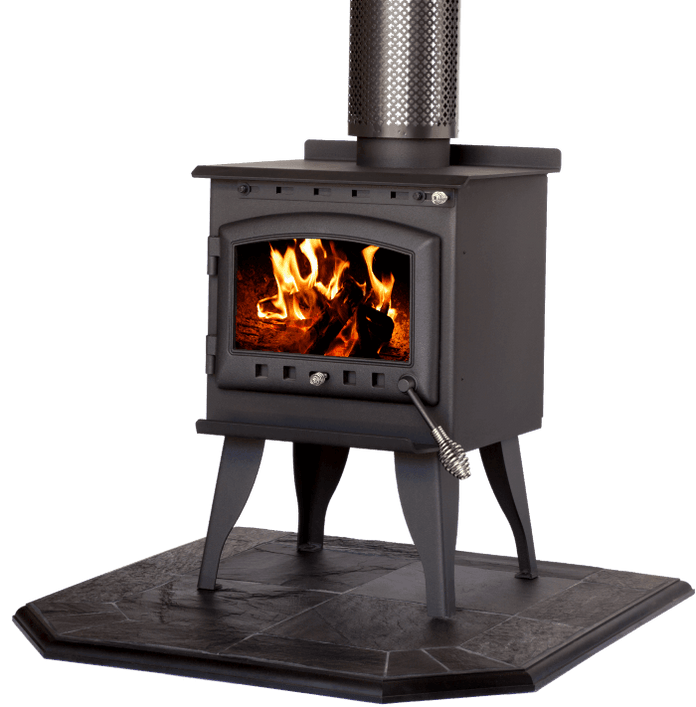 Freestanding Heavy Duty Steel & Cast Iron Wood Heater — Bare Outdoors