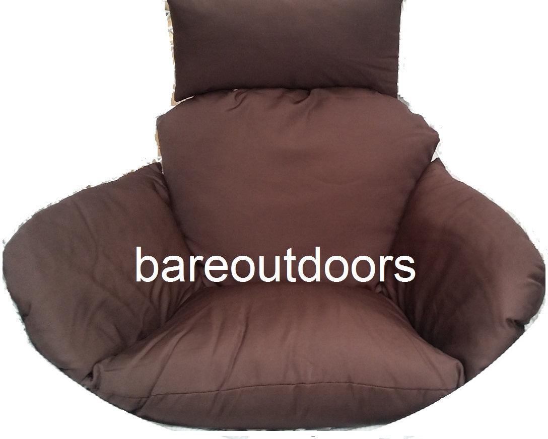 Outdoor Hanging Swing Pod Chair Cushions - Chocolate Brown — Bare Outdoors