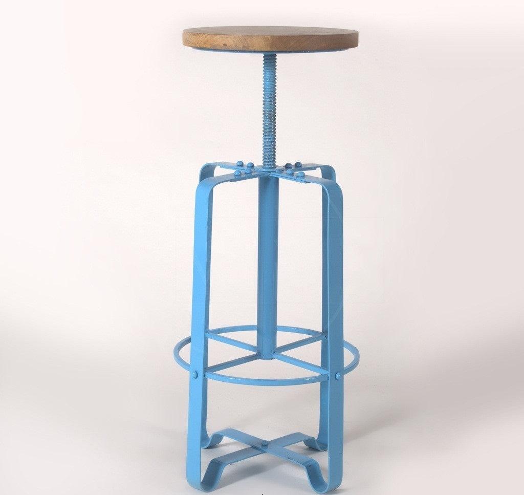 Lavina Blue Industrial Stool — Bare Outdoors